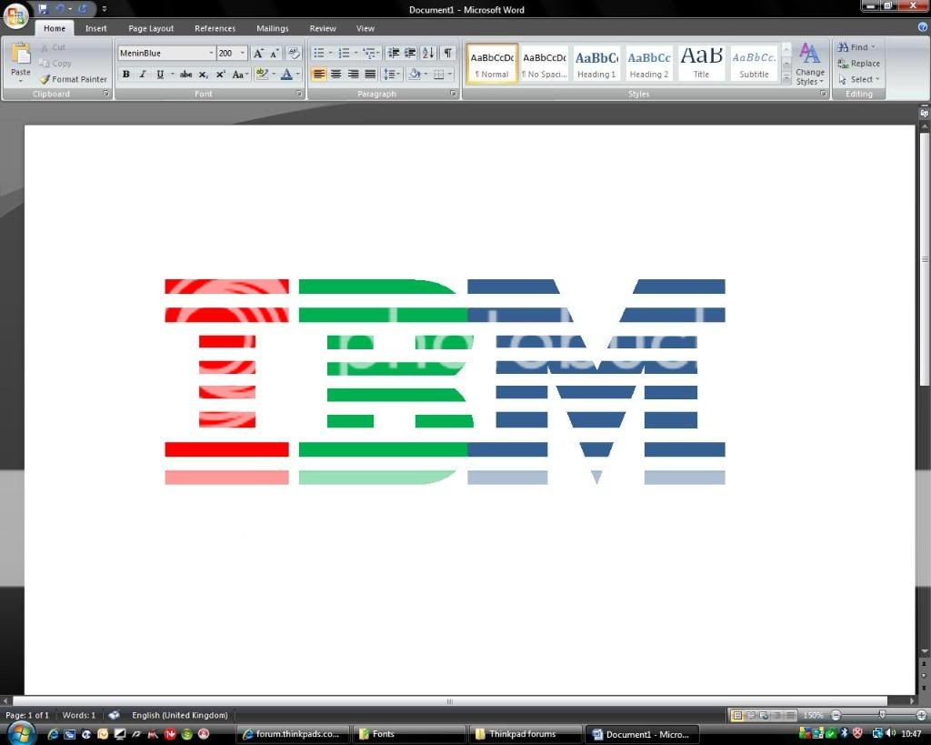 IBM font - Thinkpads Forum